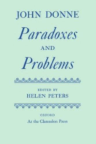 Paradoxes and Problems by John Donne (1980, Hardcover) for sale online ...