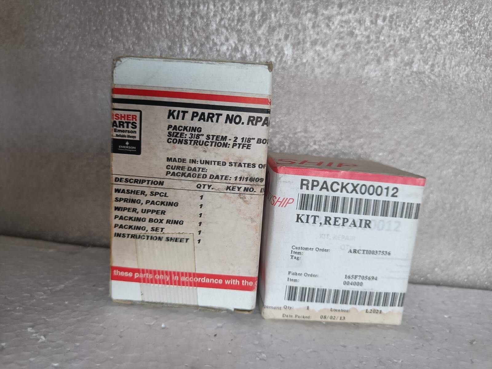 Lot of 2 Fisher Repair Kit RPACKX00012 3/8" Stem - 2-1/8" Boss | eBay