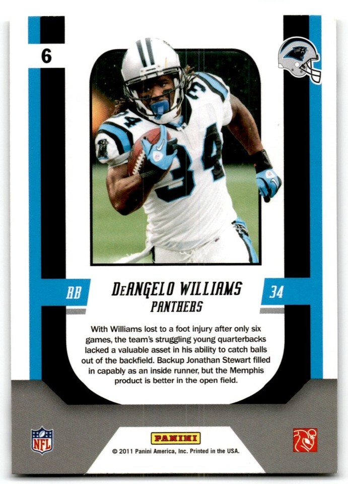 2011 Score Complete Players DeAngelo Williams Carolina Panthers #6 | eBay