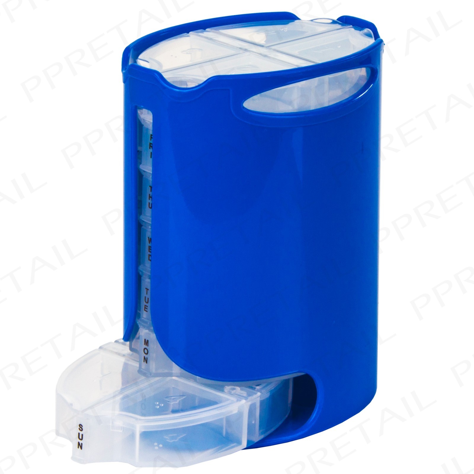 7 DAY WEEKLY Pill Organiser STACKING TOWER Large 4 Daily Compartments ...