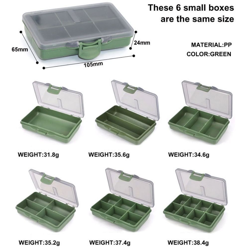 Separated Fishing Lure Storage Plastic Tackle Hook Bait Container Case ...
