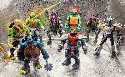 teenage mutant ninja turtles 8pc figure lot, 2014, slash, newtralizer ...