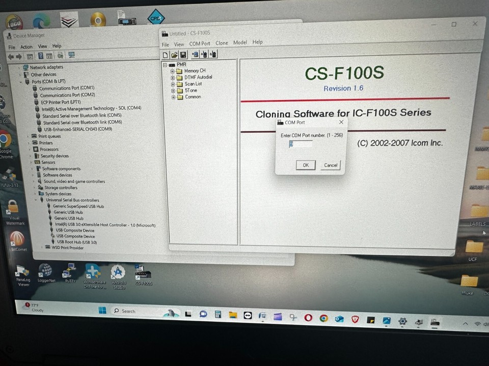 ICOM MOBILE IC-F121 VHF 128 CH + ICOM HM-148 GRAY/BLACK MICROPHONE ...