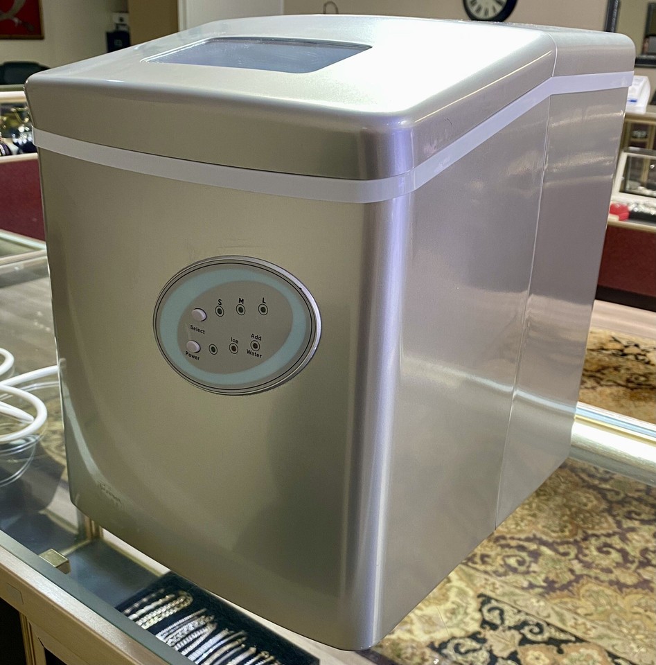 Emerson IM90T Silver Electric Portable Countertop Ice Maker Machine ...