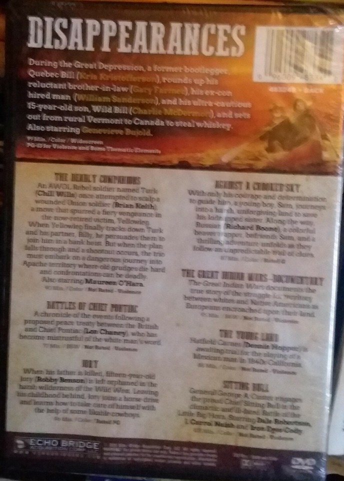 DISAPPEARANCES stars Kris Kristofferson + 7 BONUS MOVIES (DVD 2018 ...