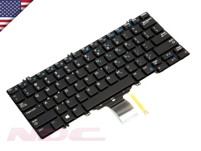 NEW Dell Latitude 5280/5290/7280/7380 etc. US ENGLISH Backlit Keyboard ...