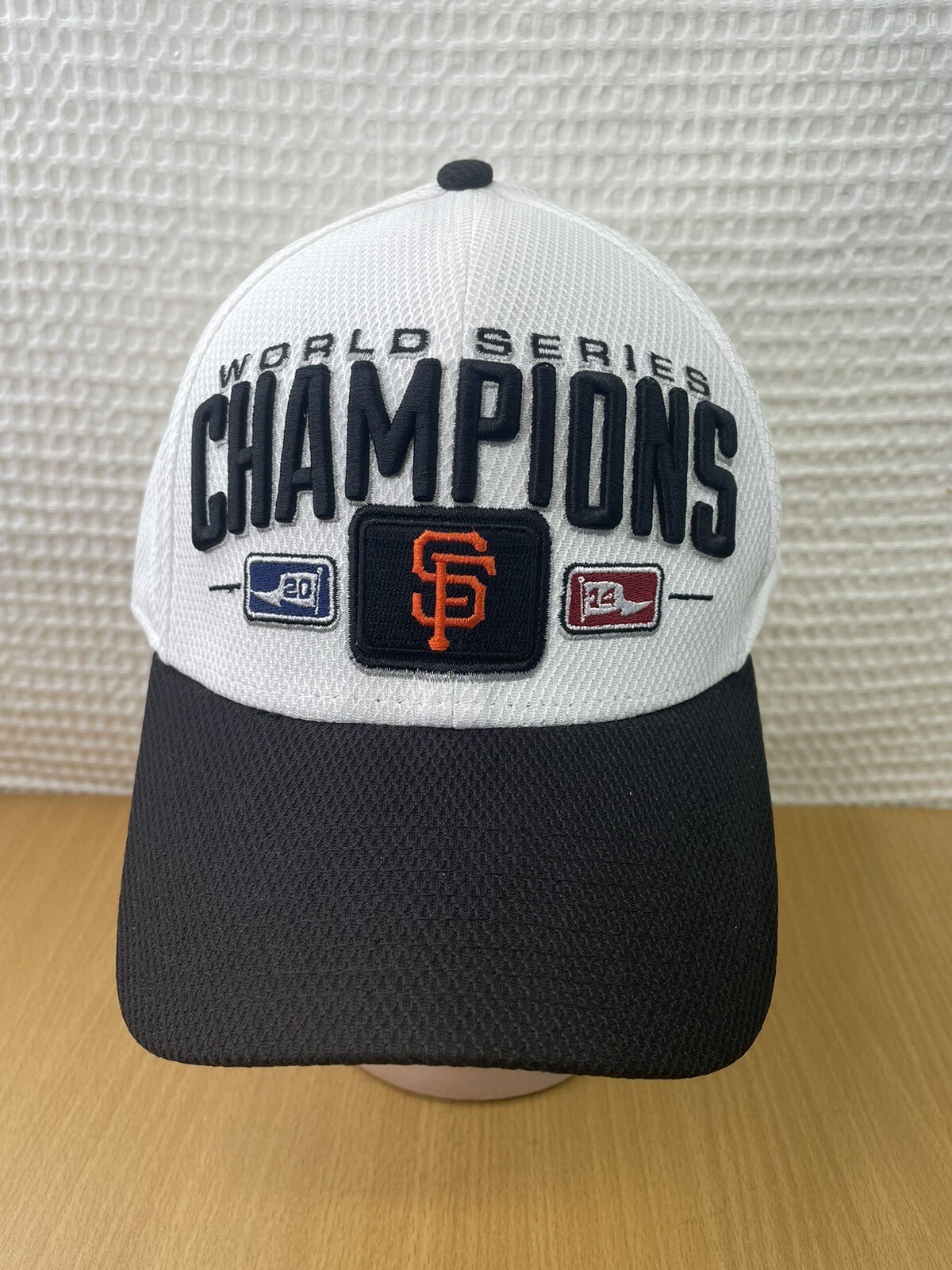 SF Giants New Era Cap Hat Adult M/L White Black 2014 WORLD SERIES ...