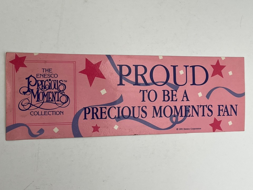 1991 Precious Moments Bookmark Proud To Be A Precious Moments Fan 1 Day ...