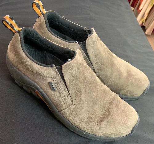 Merrell Dual Density Slip On Gunsmoke Suede Comfort Walk Shoes #52920 ...