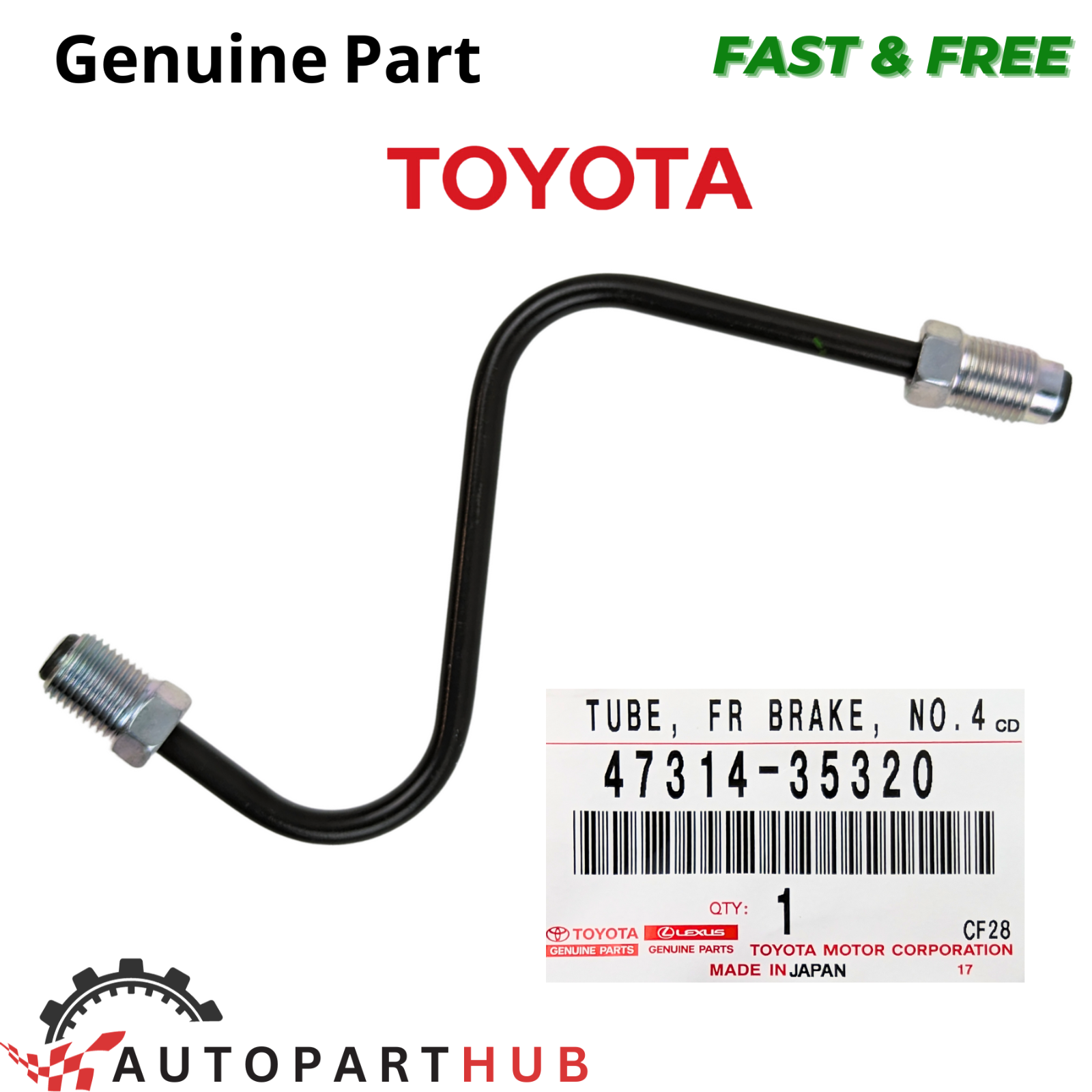 GENUINE TOYOTA 03-09 4RUNNER 07-09 FJ CRUISER TUBE RIGHT FRONT BRAKE ...