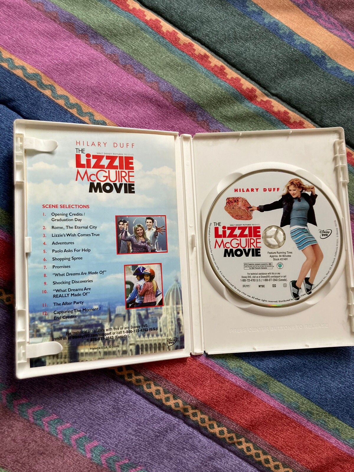 The Lizzie McGuire Movie DVD 2003 Hilary Duff Cult Disney Channel ...