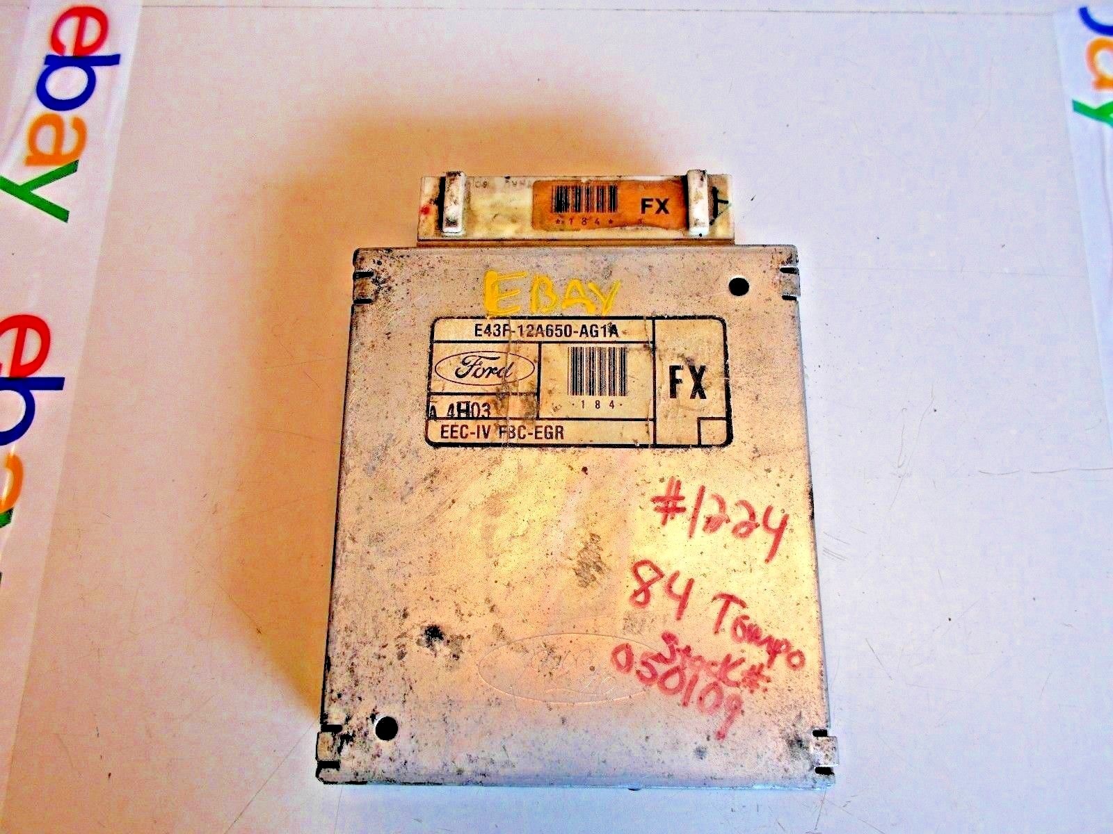 84 1984 Ford Tempo Topaz Engine Control Unit ECU E43F12A650AG1A Module ...