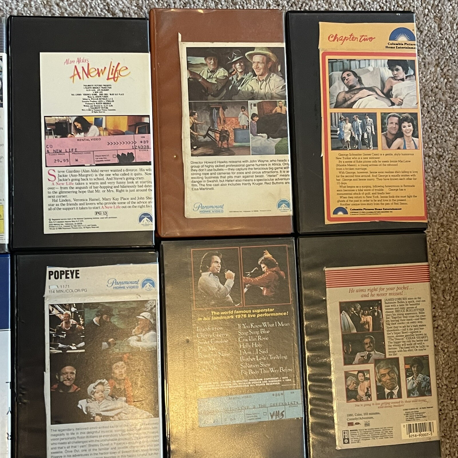 Bundle Lot of 9 BETAMAX BETA MOVIES “ONE VHS” Popeye Beverly hills cop ...