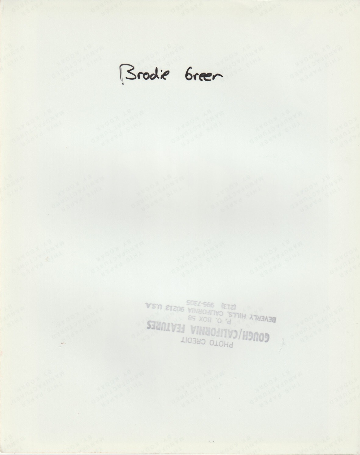 Original Vintage Photo Brodie Greer CHiPs Star # 1 | eBay