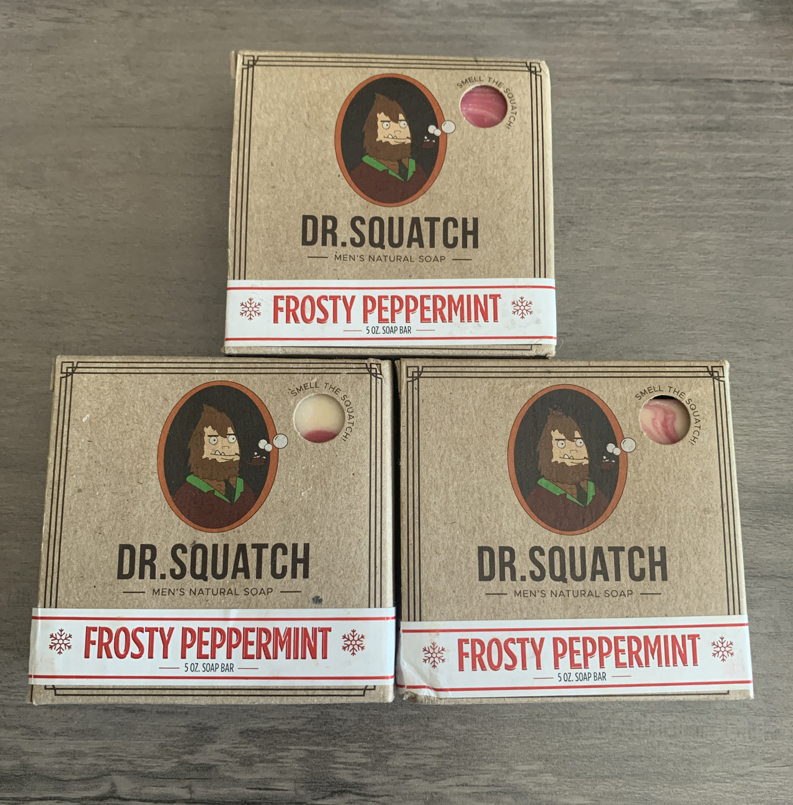 Dr Squatch (OG) “FROSTY PEPPERMINT” 3-pack 5oz *LIMITED EDITION*OUT OF ...