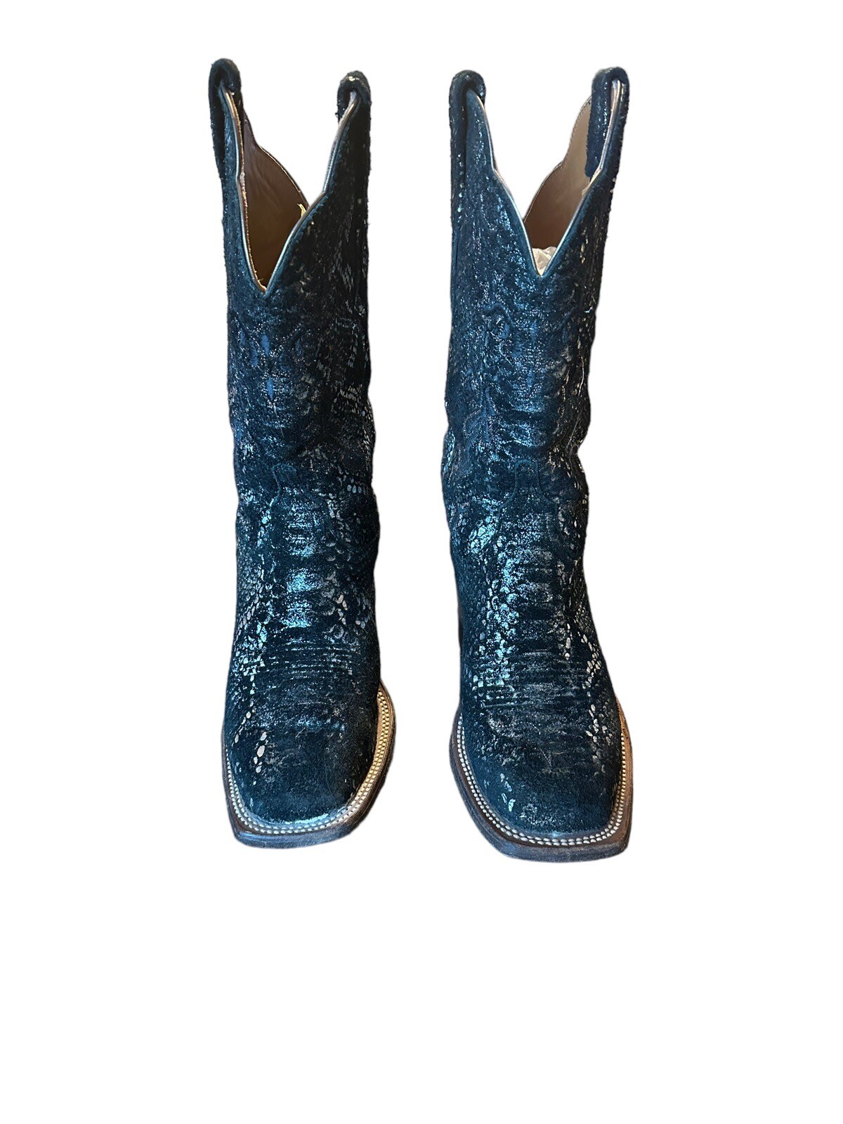 Lucchese python suede cowgirl boots - Gem