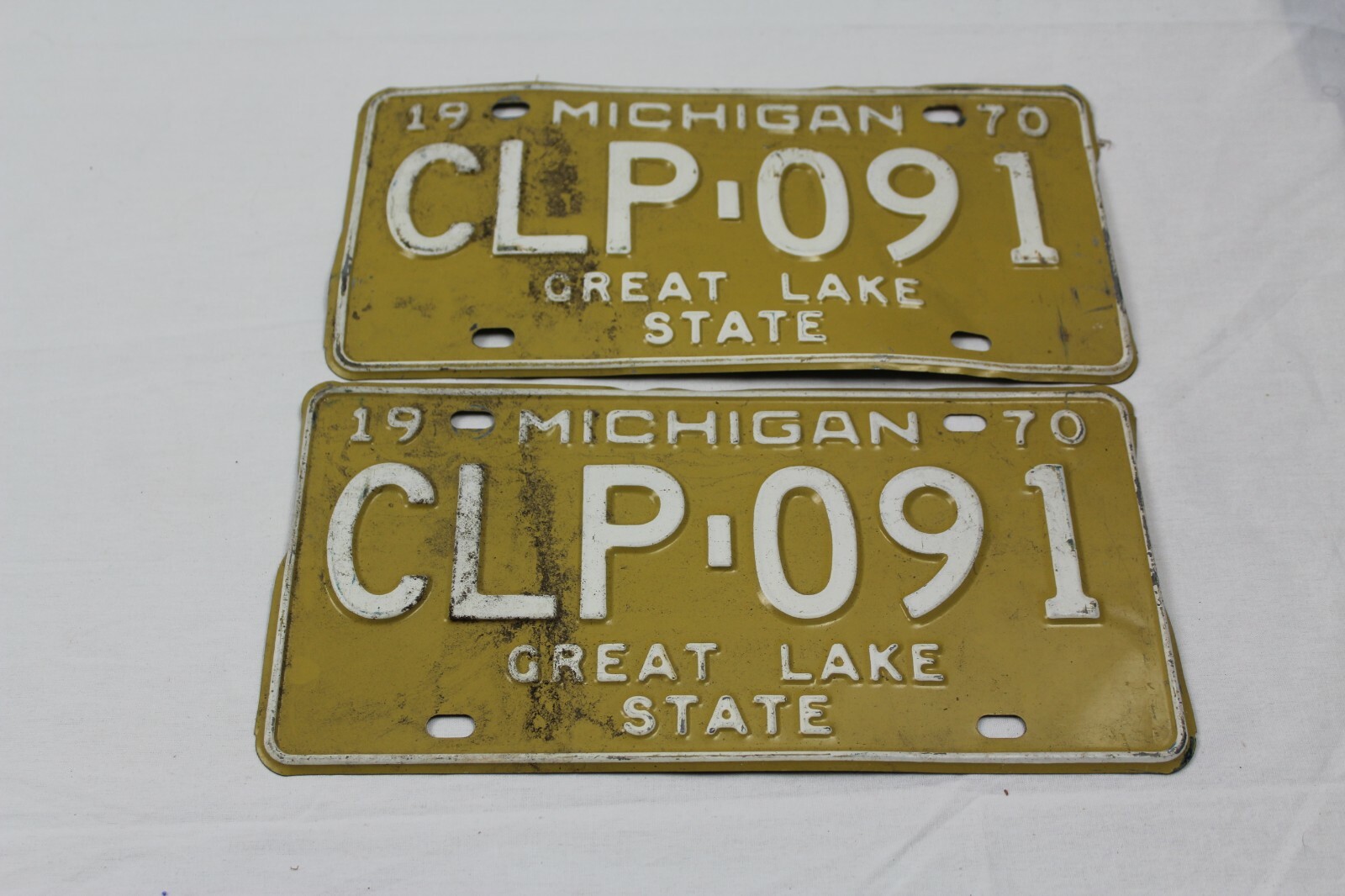 Pair of Vintage 1970 Michigan License Plates CLP 091 | eBay