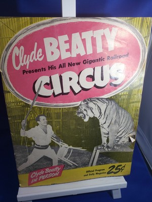 Vintage 1954 Clyde Beatty Circus Official 18 Page Program & Daily ...