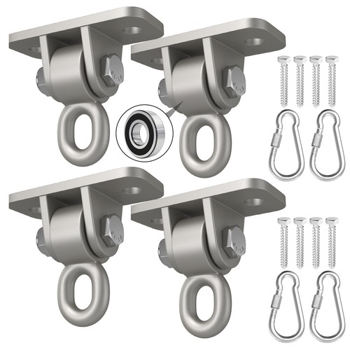Swing Hangers with Bearing, Heavy Duty Porch Swing Hanging Kit for ...
