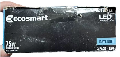EcoSmart 75W LED R20 Dimmable Daylight Light Bulbs # 1006 215 321 (3 ...