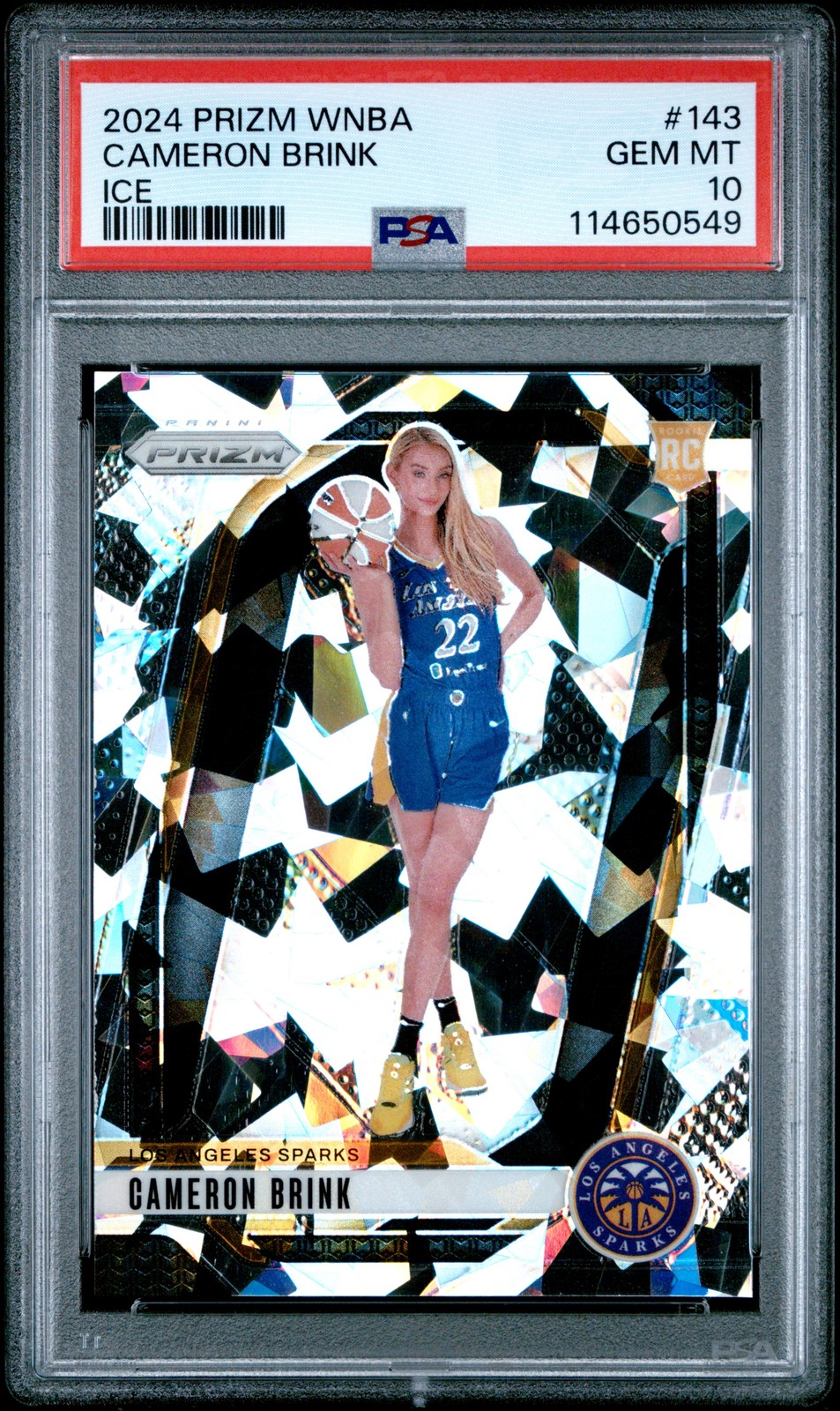 2024 PANINI PRIZM WNBA ICE #143 CAMERON BRINK ROOKIE RC PSA 10 | eBay