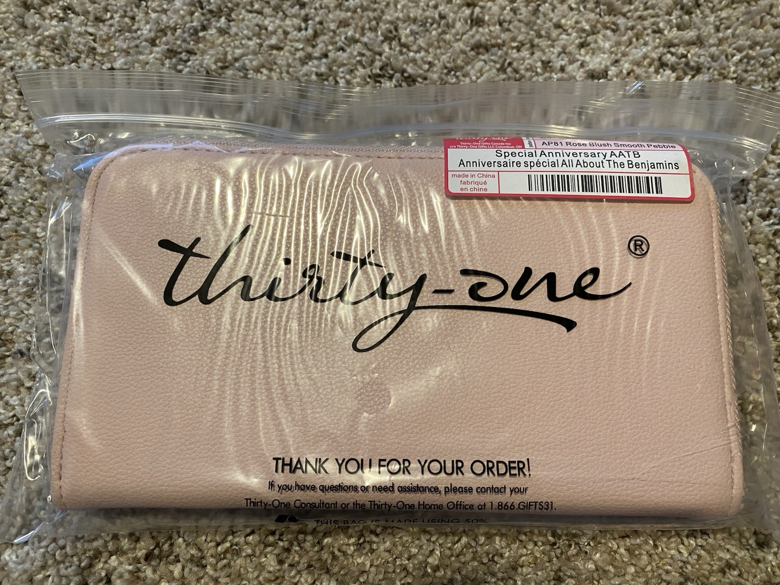 Thirty One Wallet Special Anniversary All About Benjamins “Rose Blush ...