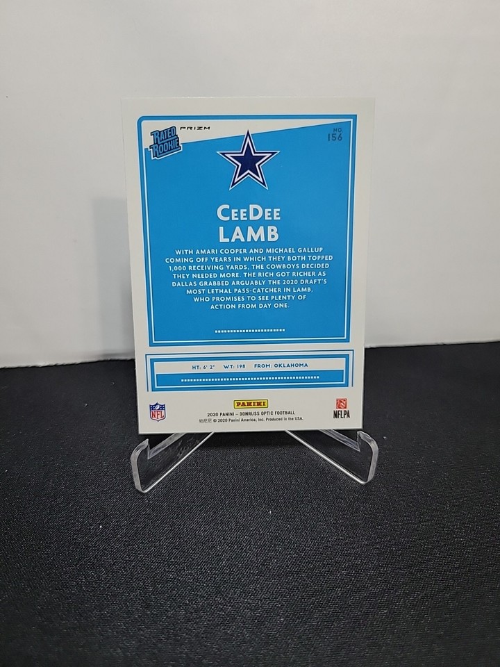 2020 Donruss Optic CeeDee Lamb Purple Shock Prizm Rated Rookie RC #156 ...