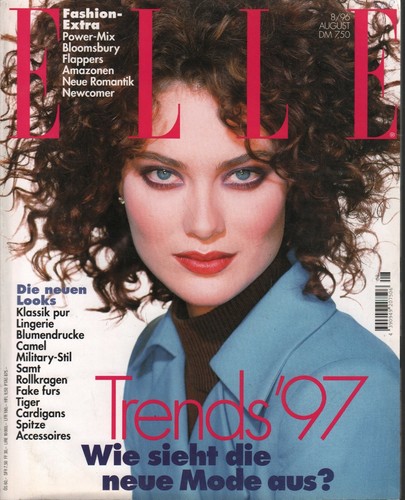 Elle German Fashion =August 1996 Shalom Harlow Patricia Arquette ...