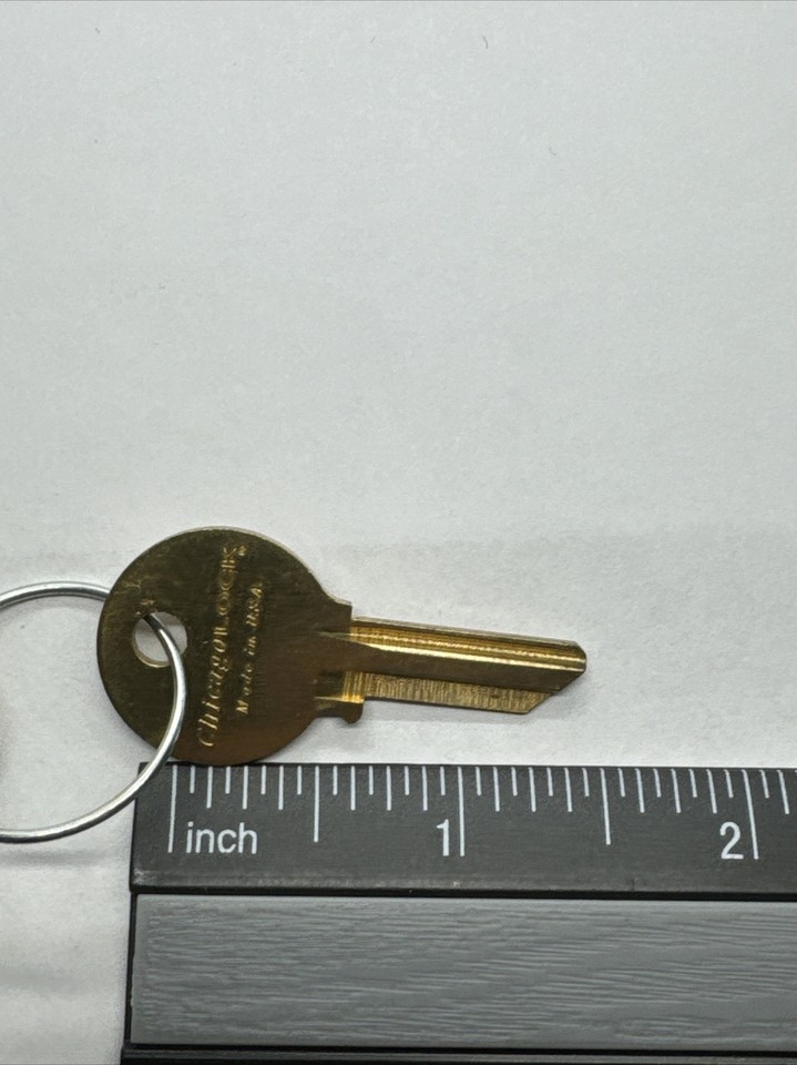 2x Vintage CHICAGO LOCK Co Brass Key Made in USA | eBay