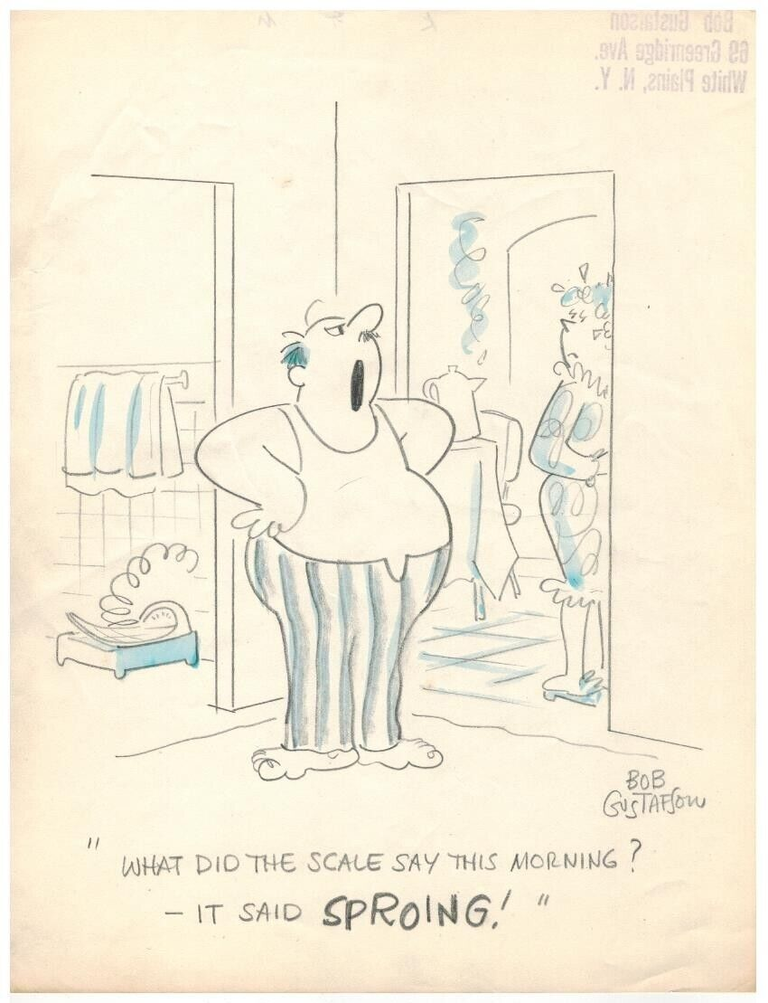 1950's/1960's BOB GUSTAFSON ORIGINAL COMIC ART DRAWING PAGE SKETCH ...