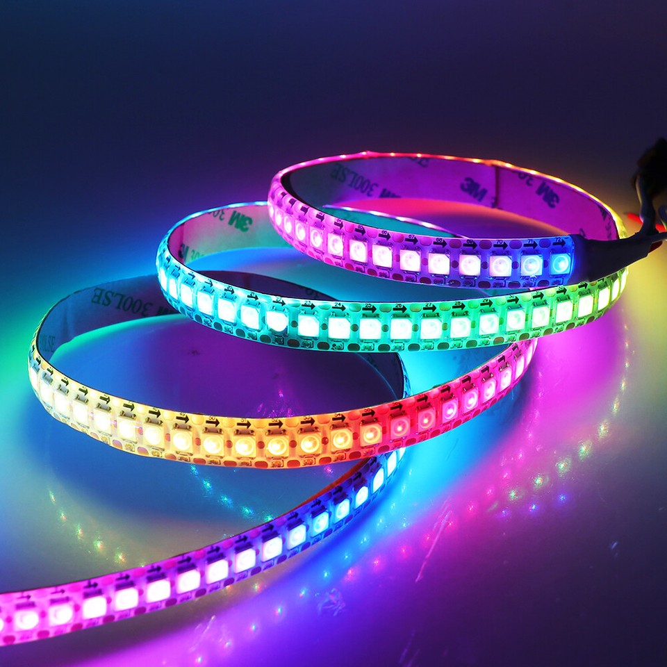 WS2812B 5V 5050 RGB LED Strip 1-5M 30 60 144 150 300 Leds Individual ...