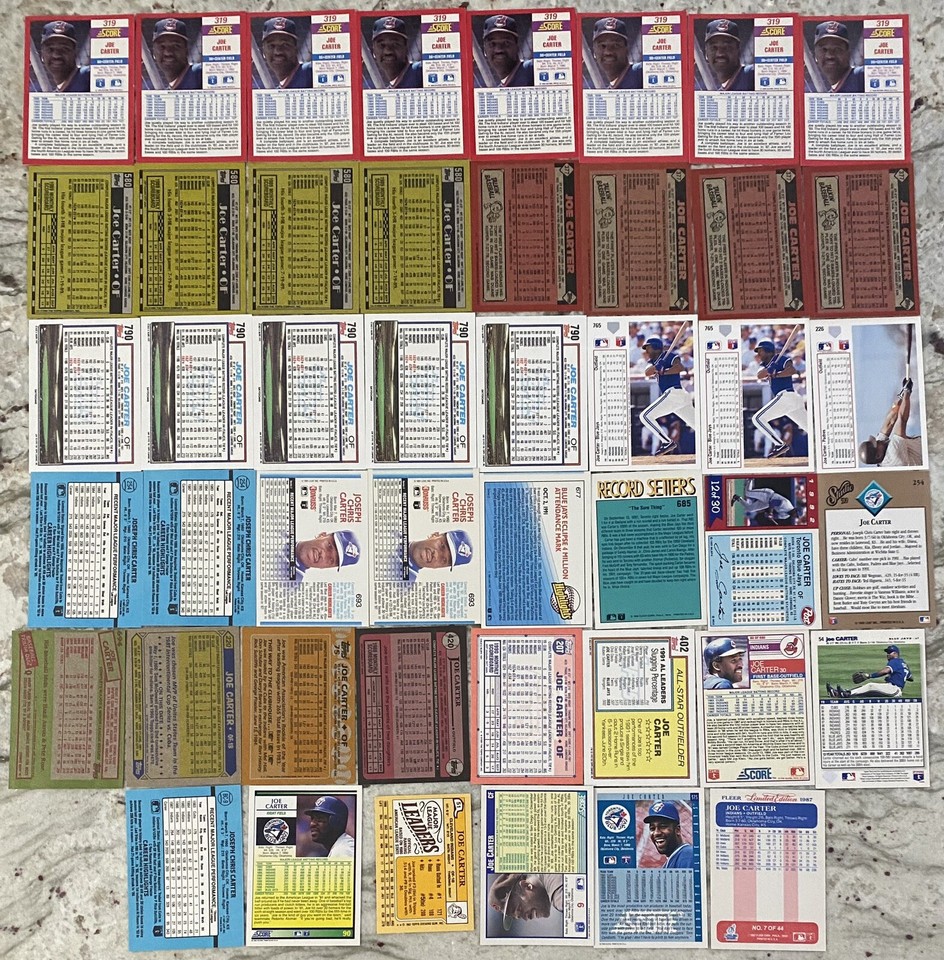 Joe Carter Baseball Lot (46 cards) | eBay
