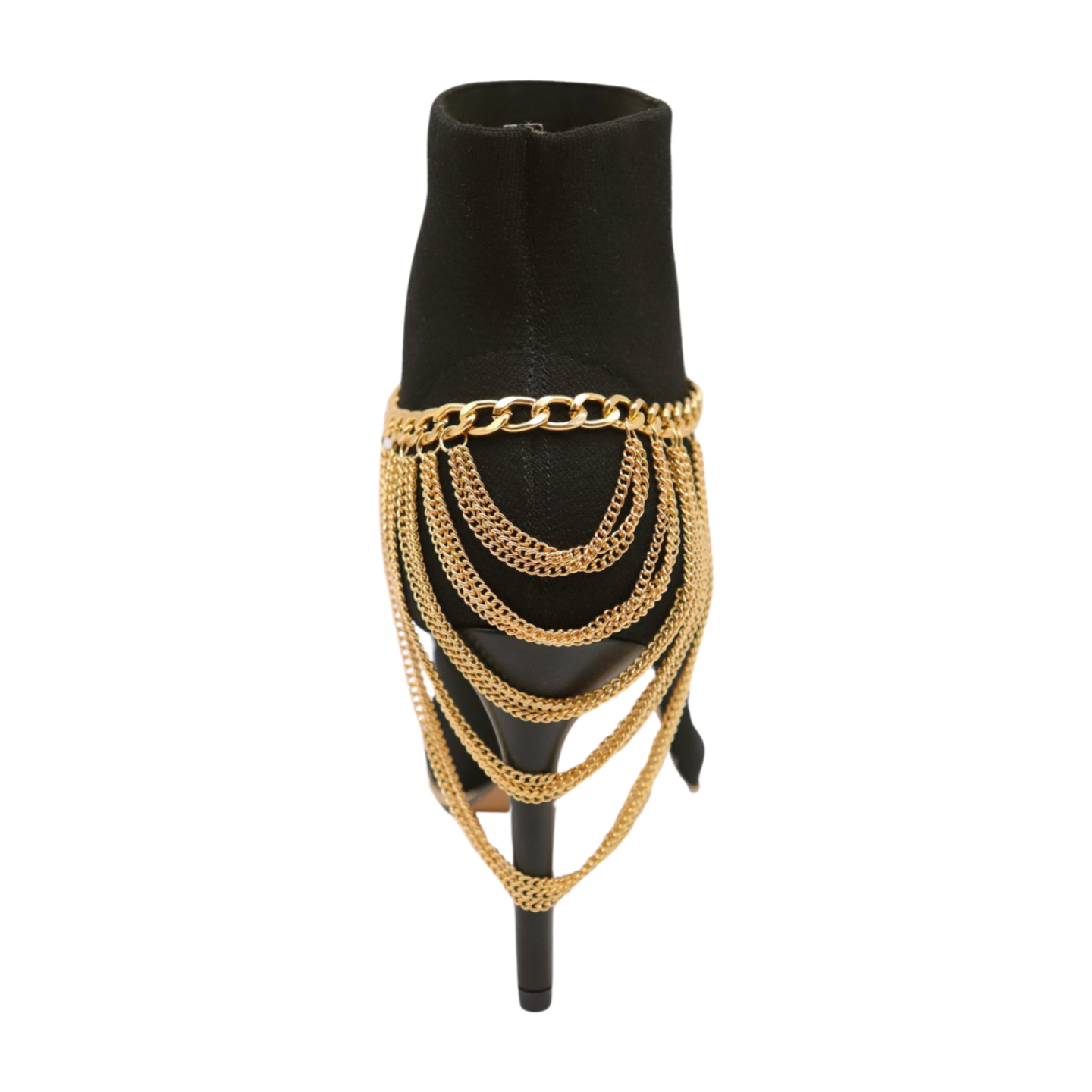 Women Gold Metal Chain Boot Bracelet Shoe Multi Strand Waves Charm ...