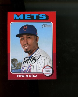 2024 Topps Heritage Red Border Parallel #257 Edwin Diaz | eBay