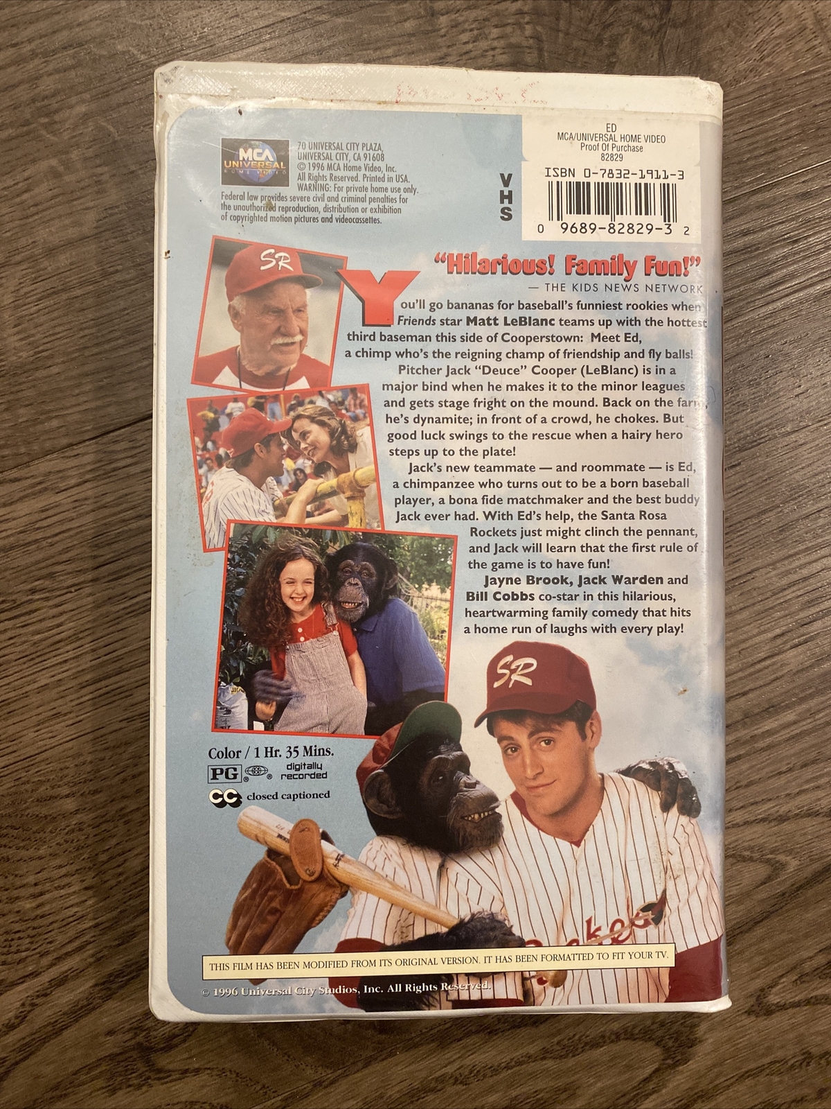 ED VHS Matt LeBlanc (Hilarious Family Fun) USA 1996 Rated PG ...