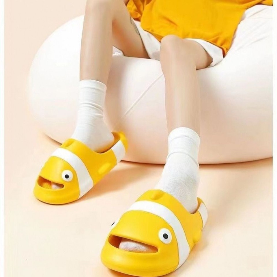 Fish Shaped Big Mouth Fish Slippers Soft Household Funny Shoes Home | eBay