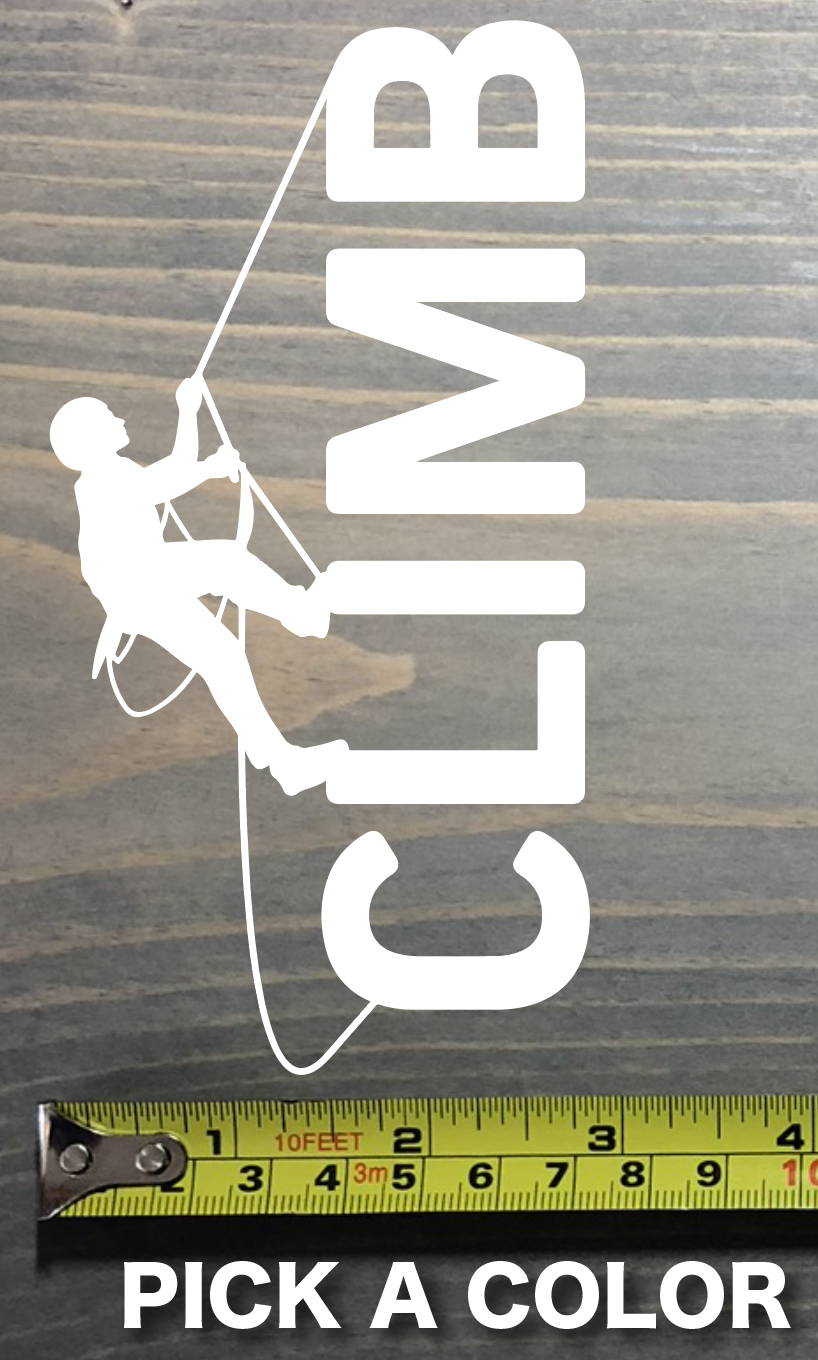 Rock Climbing Sticker Decal Hiking 14er 5.5" Petzl Climb Mountains ...