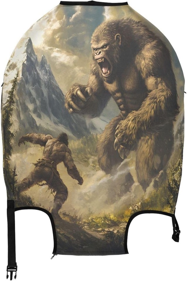 Ape Wolf Battle Suitcase Covers for Luggage Tsa Approved Fit 18-32 Inch ...