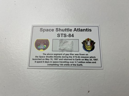 Space Shuttle Atlantis Gap Filler Sample Flown on STS-84 | eBay