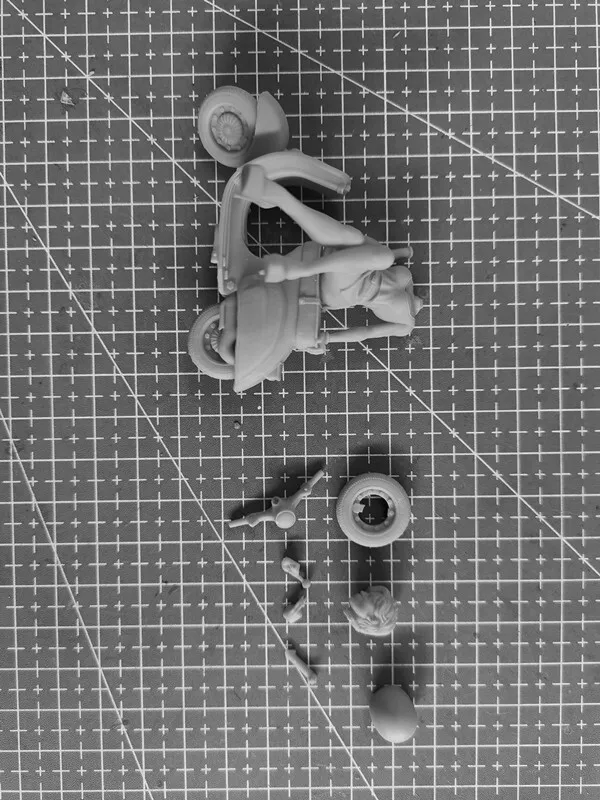 Motorcycle Girl 1/24 Scale Resin Toy Model Kit Unassembled and ...