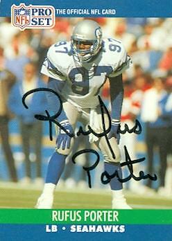 Rufus Porter autographed Football Card (Seattle Seahawks) 1990 Pro Set ...