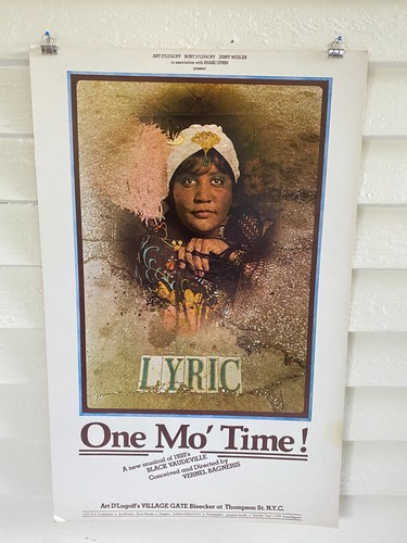 One Mo’ Time Theater Broadway Window Card Poster 14" x 22" Black ...