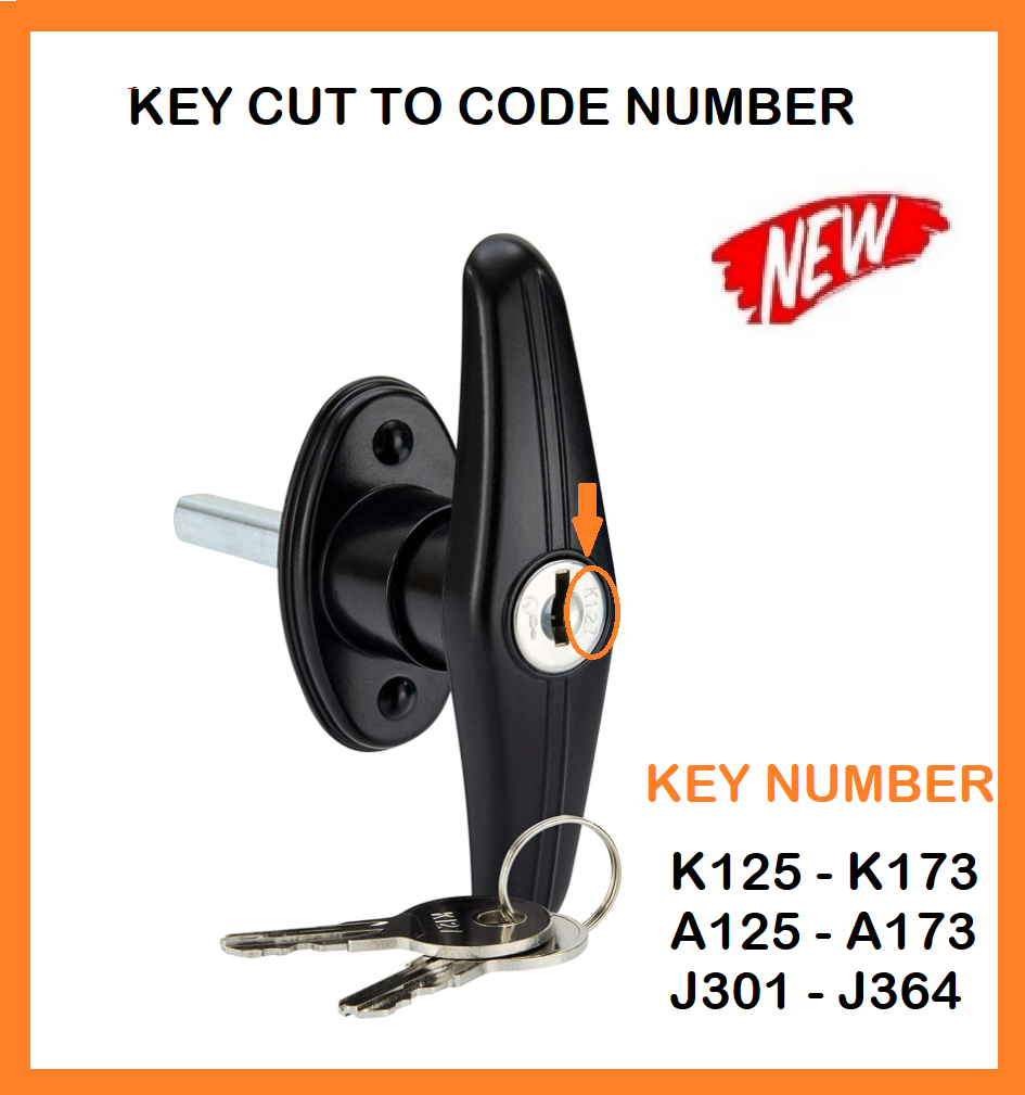 Key Cut For BAUER T Handles to code Fits ARB Flexiglass Canopy lock key ...