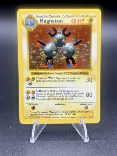 Pokemon Card: Shadowless MAGNETON Base Holo (LP) | eBay