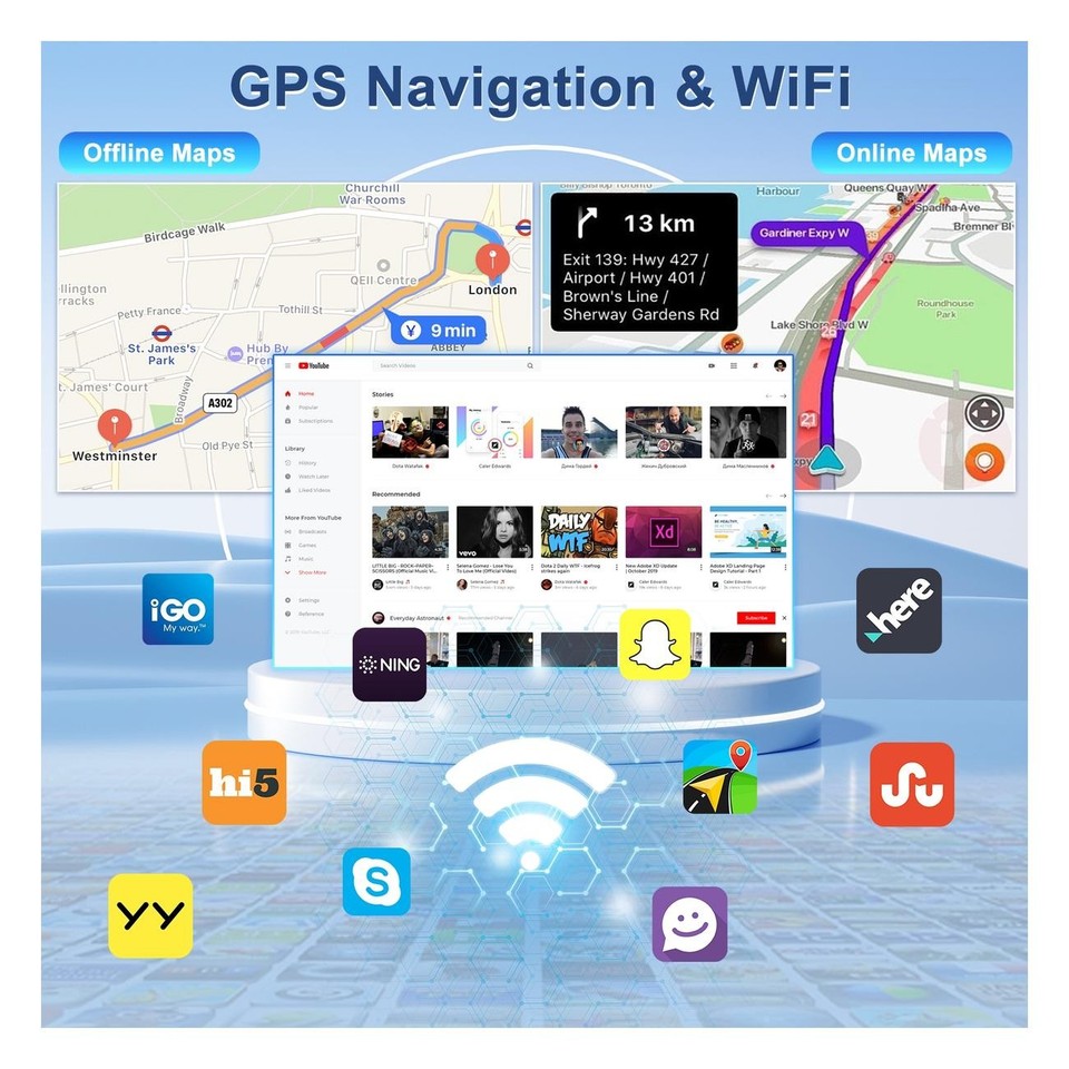 Android 13 Car Radio GPS Stereo Navi 9.7" For Ford Transit Connect 2014 ...