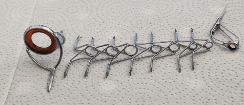 Vintage Fishing Rod Eyes Guides With Agate Butt And Tip | eBay UK