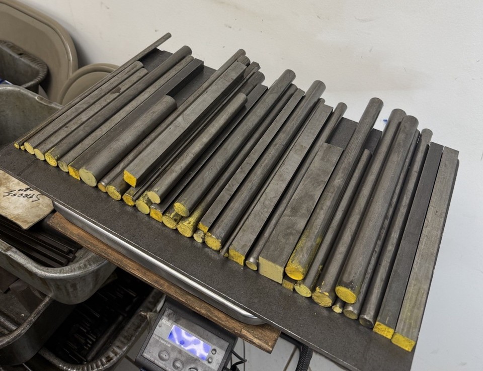 Misc 1018 Steel Round, Square Bar Stock Lot (38 PCS, Approx 37.15 LBS ...