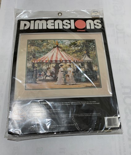 Dimensions Crewel Embroidery Alan Maley #1401 Summer Carousel 1992 ...