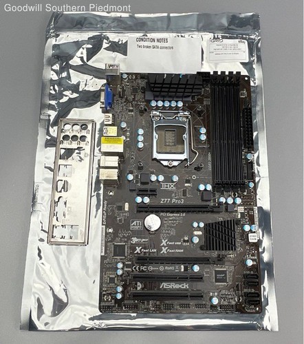 ASRock Z77 Pro3 ATX Intel Z77 LGA 1155 Motherboard & I/O Shield - For ...