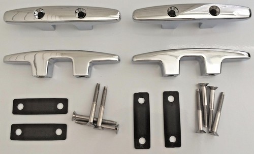 Heavy Duty High Impact Triple Chrome Plated Tie Down Boat Rope Cleat ...